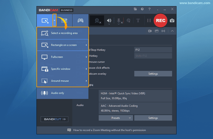 Pause recording when PC is inactive - Bandicam
