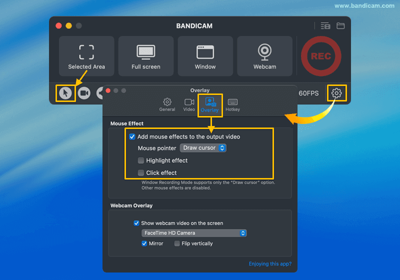 Record Mouse Cursor on Mac | Bandicam