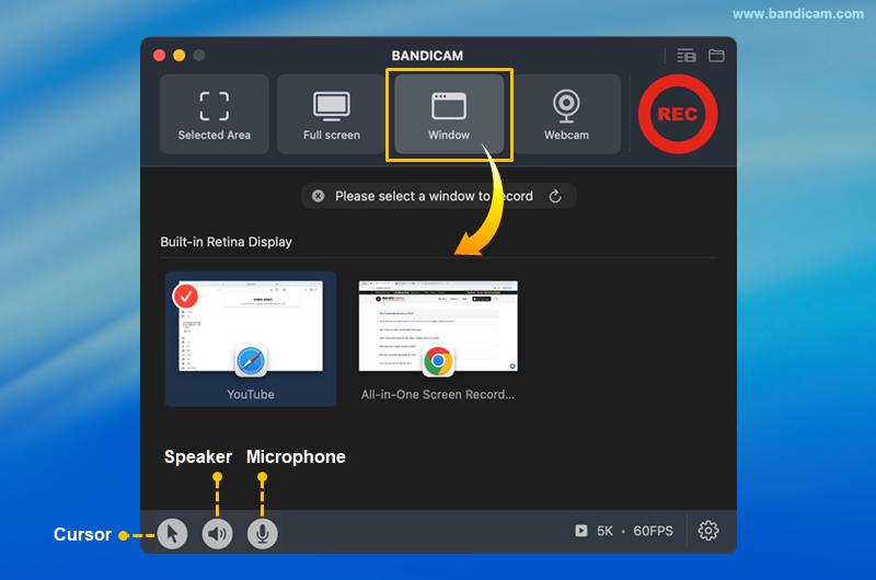 How to Record a Specific Window on Mac | Bandicam