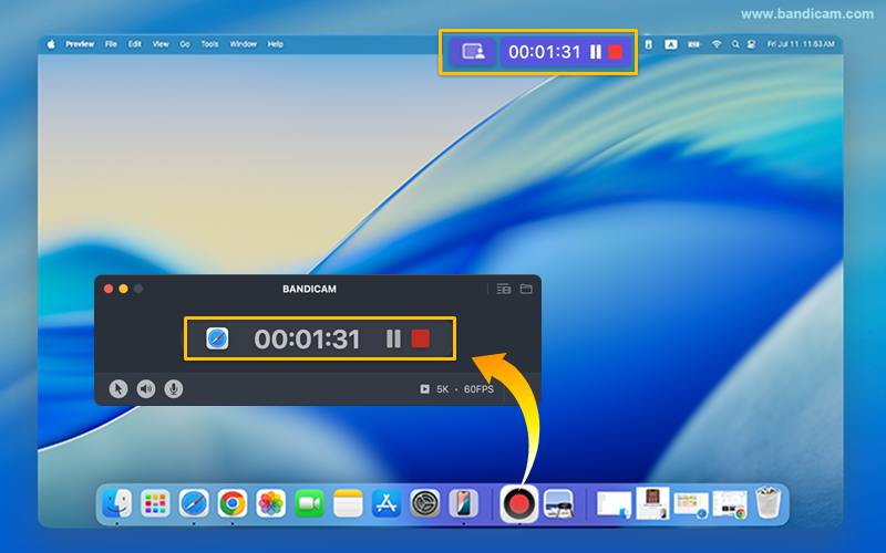 So nehmen Sie ein bestimmtes Fenster auf dem Mac auf | Bandicam
