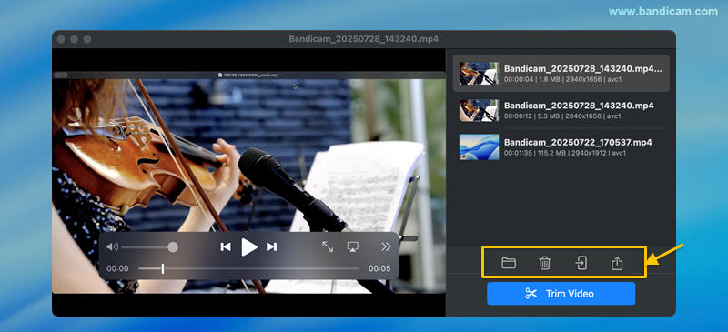 How to Trim Videos on Mac | Bandicam