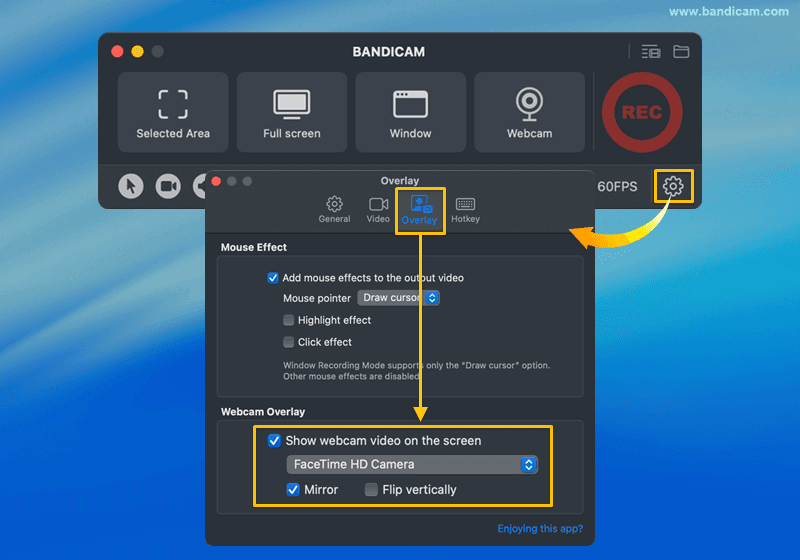 Record Screen and Webcam on Mac | Bandicam